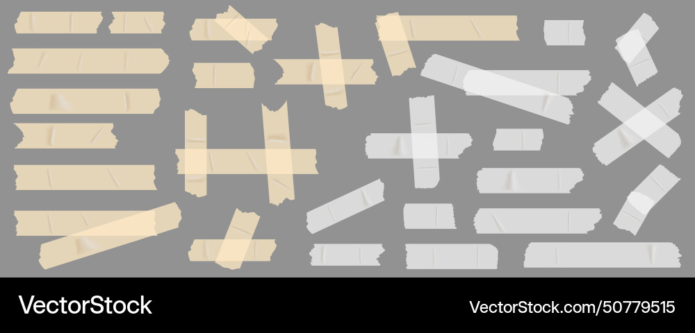 Tape & Adhesive Collection Royalty Free Vector Image