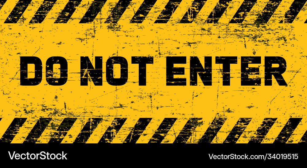 Under construction stop halt allowed do not enter Vector Image