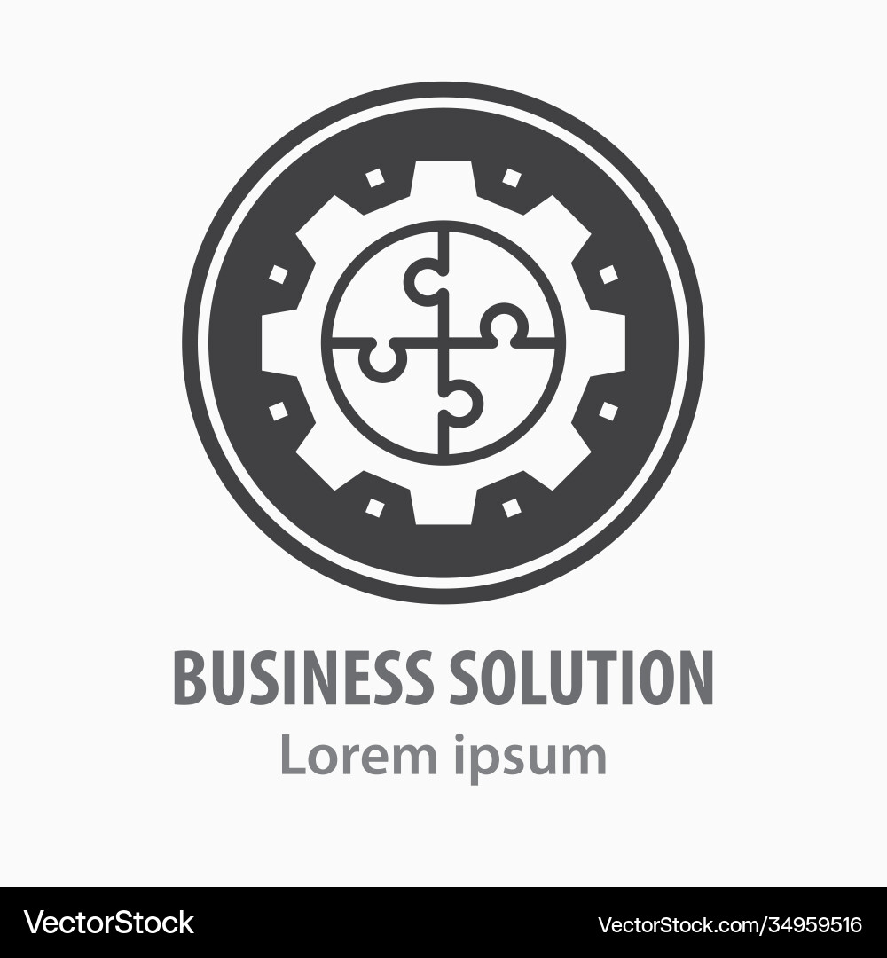 Business solution icon Royalty Free Vector Image