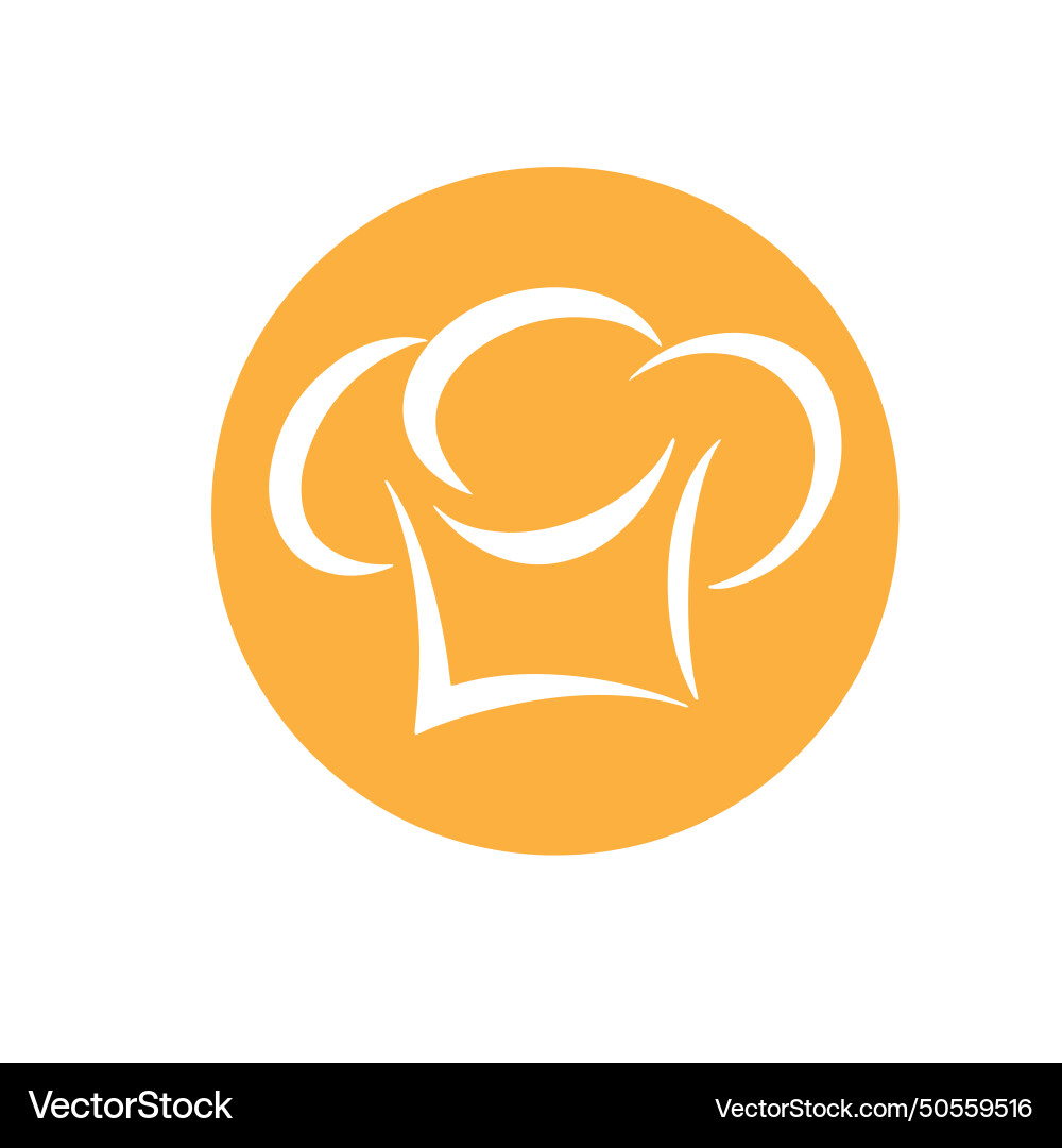 Chef hat logo design template Royalty Free Vector Image