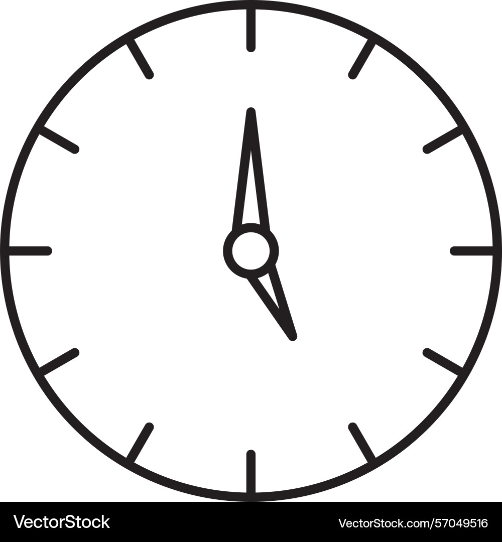 Clock line icon design Royalty Free Vector Image