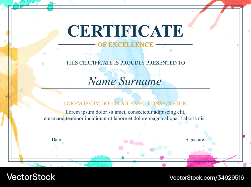 Creative certificate appreciation award Royalty Free Vector