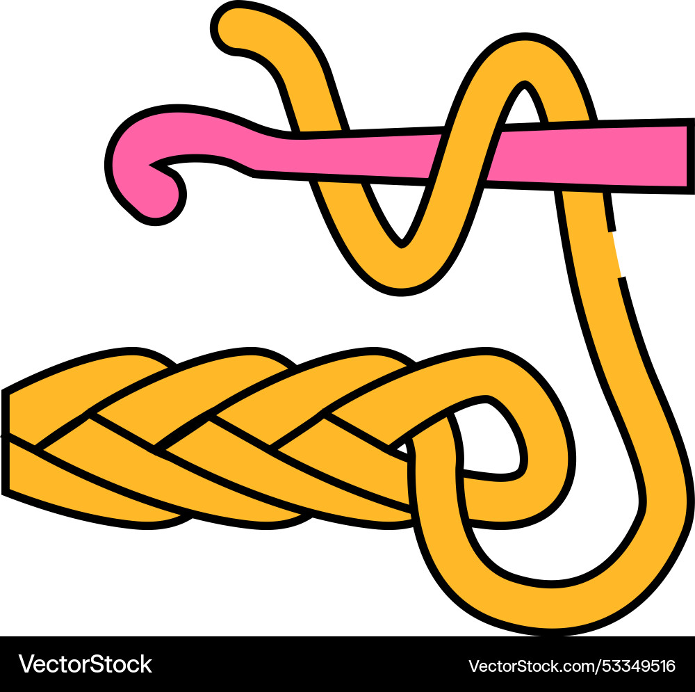 Crochet knitting wool icon color Royalty Free Vector Image