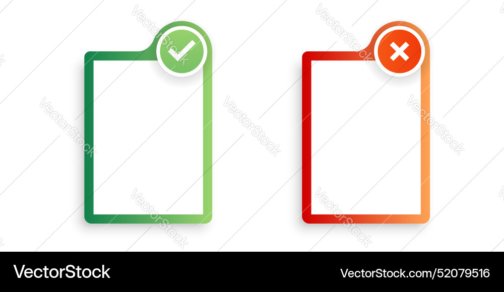 Do and dont icon in flat style dos donts Vector Image