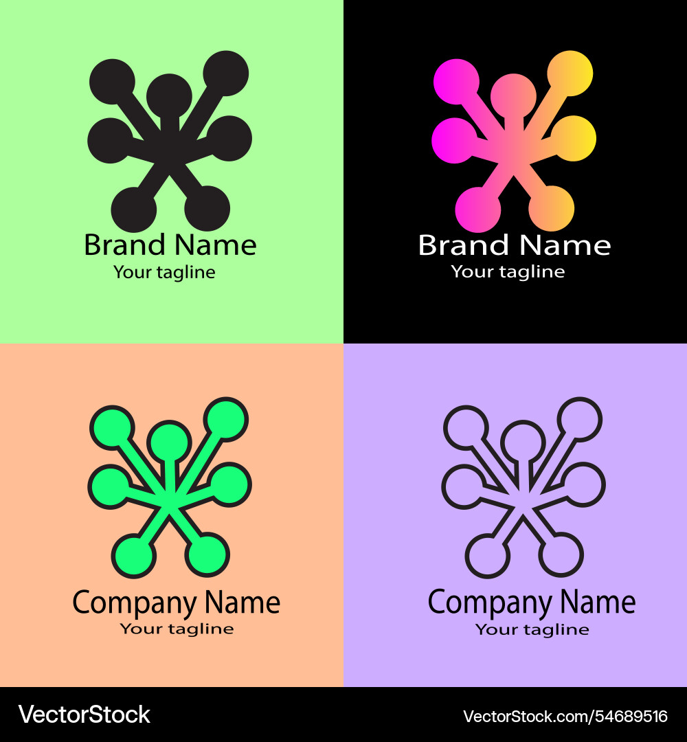 Excellent latest unique logo Royalty Free Vector Image