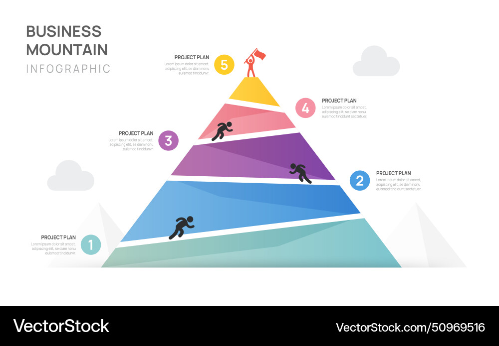 Infographic business growth design template Vector Image
