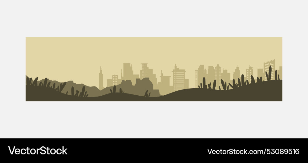 Landscape horizontal banner witih building design Vector Image