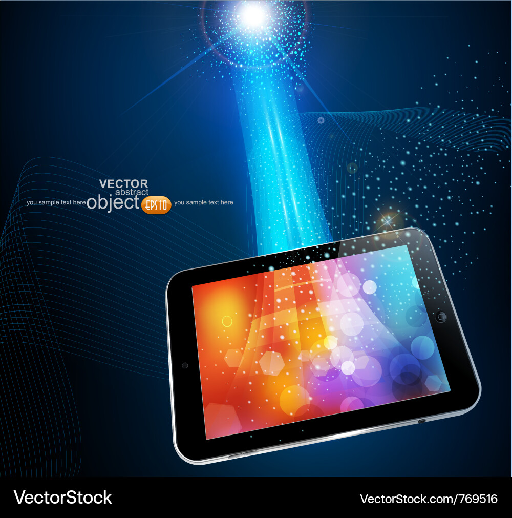 Modern tablet Royalty Free Vector Image - VectorStock