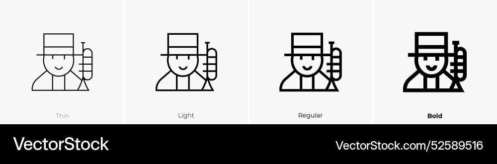 Music band icon thin light regular and bold style Vector Image