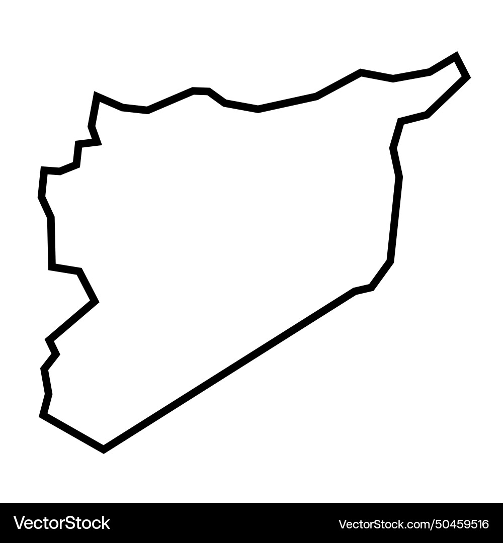 Syria country map thick outline icon Royalty Free Vector