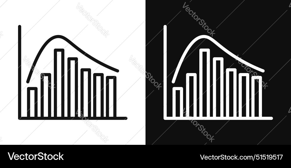 Chart histogram icon Royalty Free Vector Image
