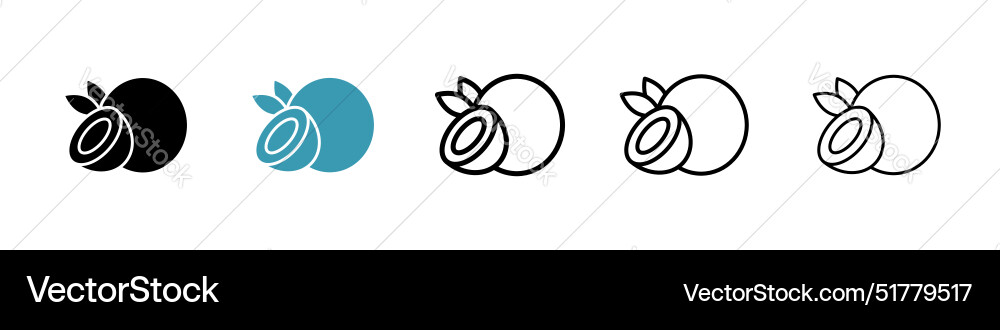 Coconut icon set black filled and outlined style Vector Image
