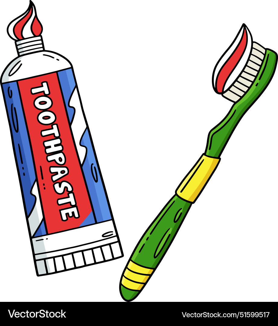 Toothpaste And Toothbrush Drawing