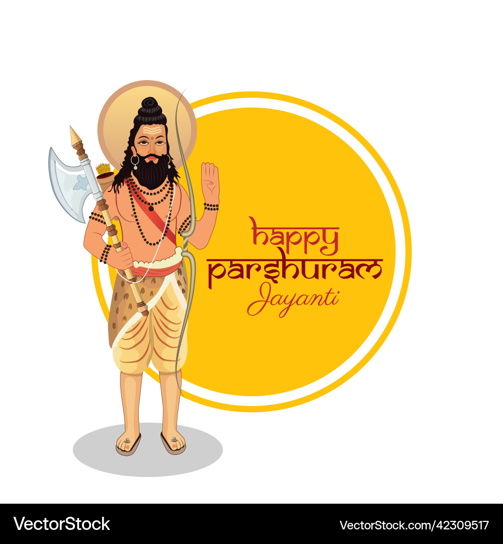 Happy parshuram jayanti greeting card Royalty Free Vector