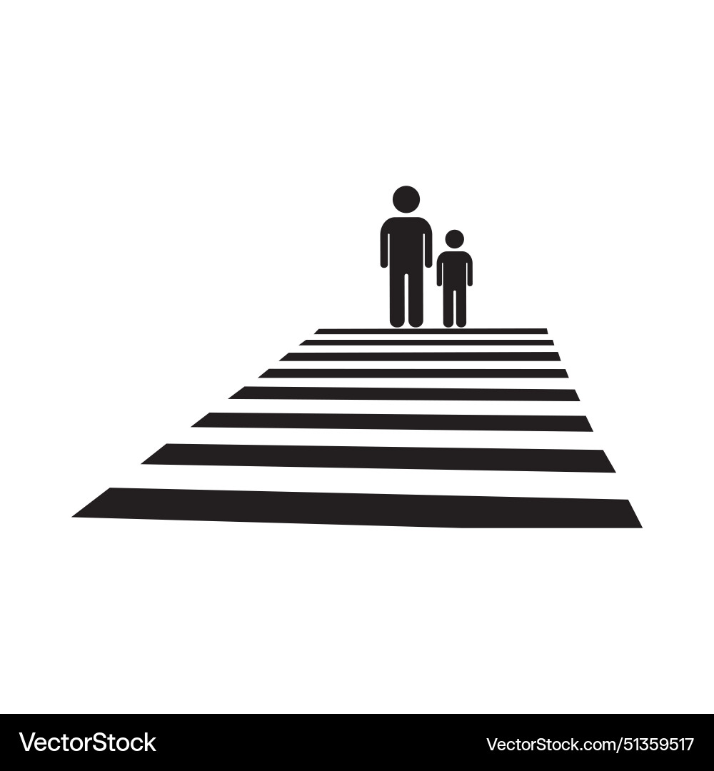 Human road crossing line icon Royalty Free Vector Image