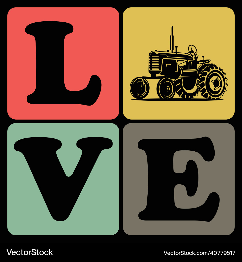 Love farming Royalty Free Vector Image - VectorStock