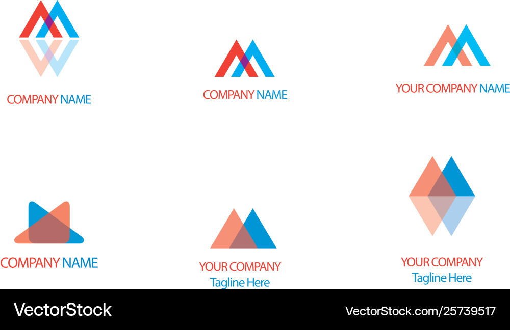 M company logo icon Royalty Free Vector Image - VectorStock