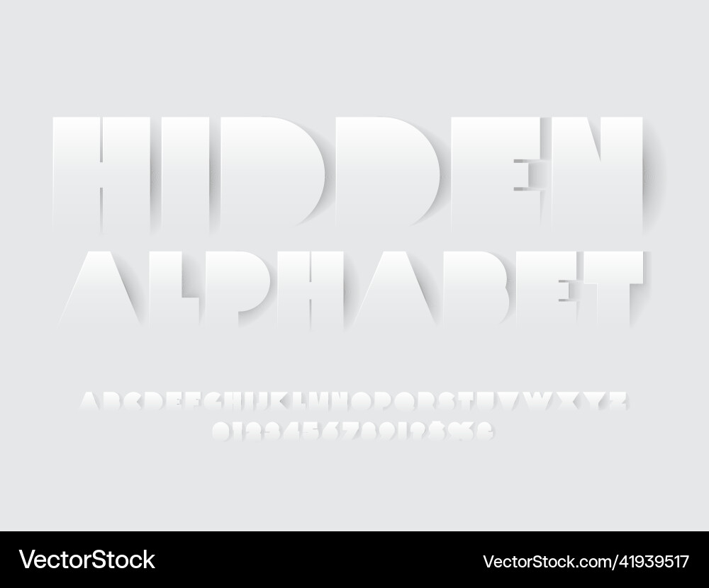 Paper cut font Royalty Free Vector Image - VectorStock