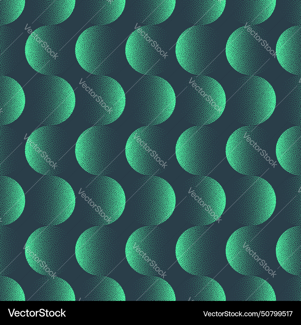 Vibrant circles seamless pattern trend turquoise Vector Image