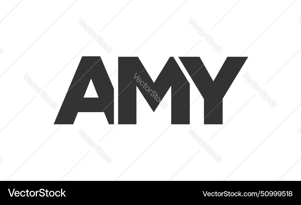 Amy logo design template with strong and modern Vector Image