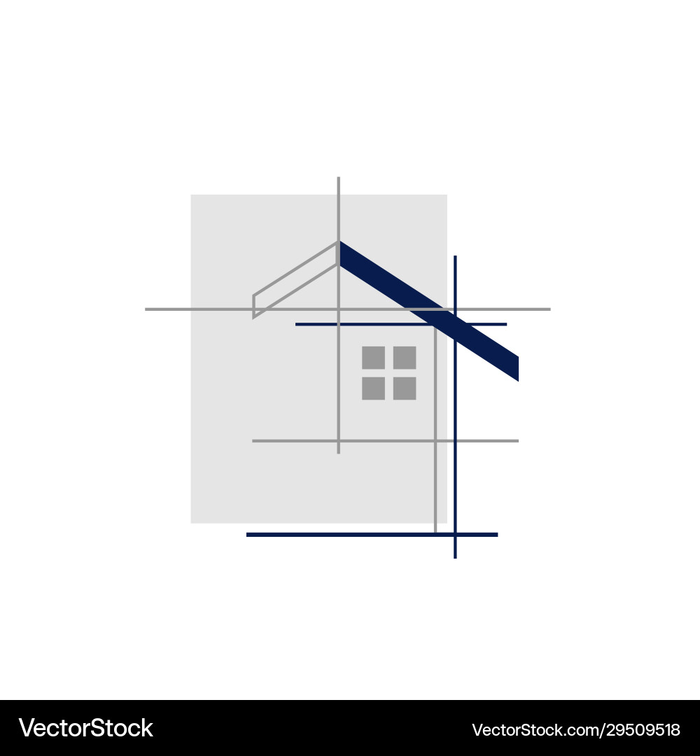 Architectural home design logo architecture Vector Image