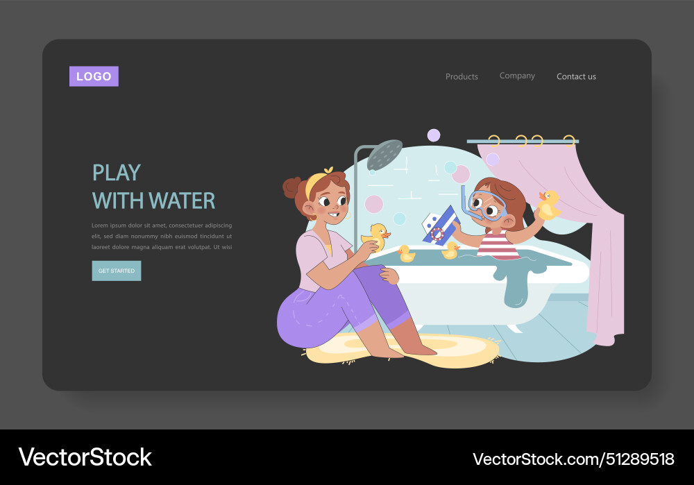 Bath time fun concept Royalty Free Vector Image