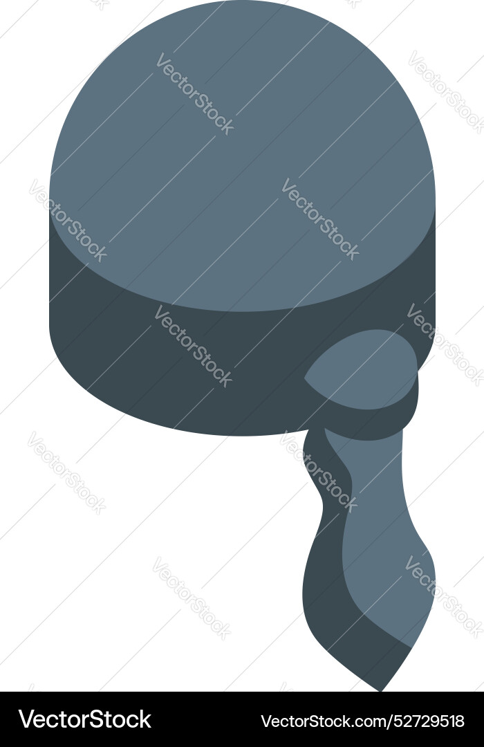 Blue bandana icon isometric style Royalty Free Vector Image