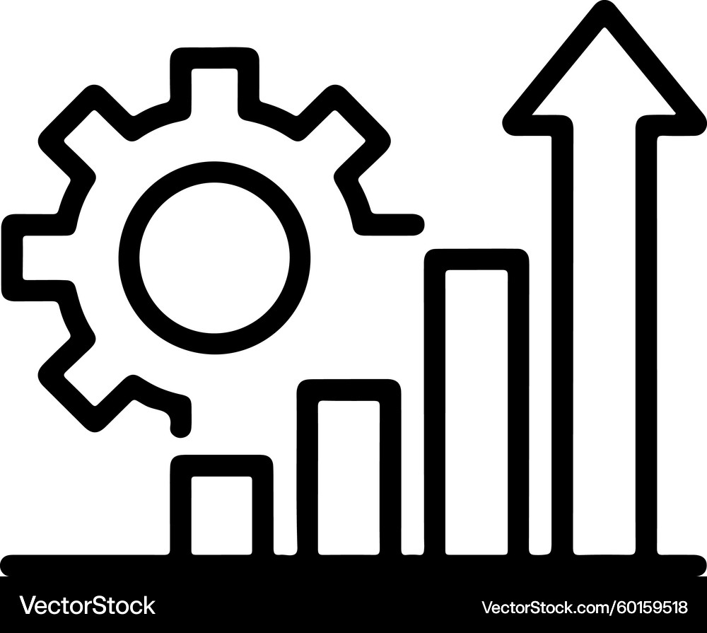 Business Growth Chart Icon – Royalty-Free Vector | VectorStock