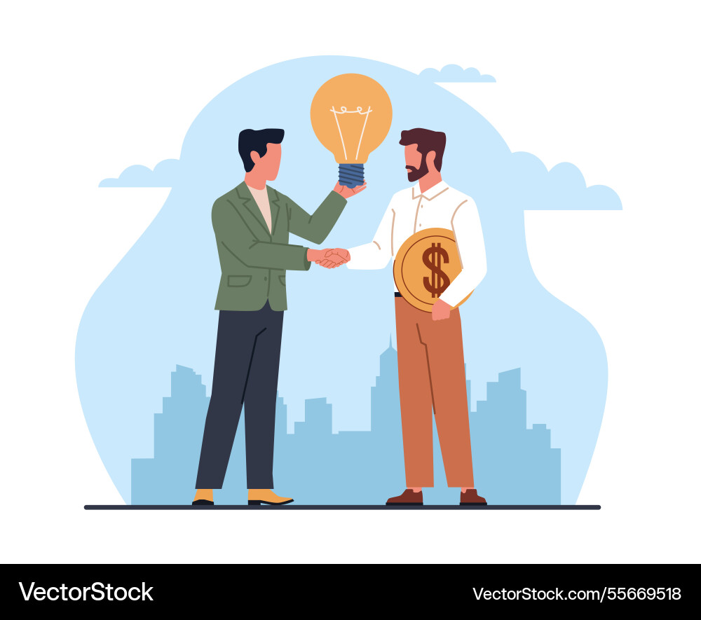 Concept of exchanging ideas between people Vector Image