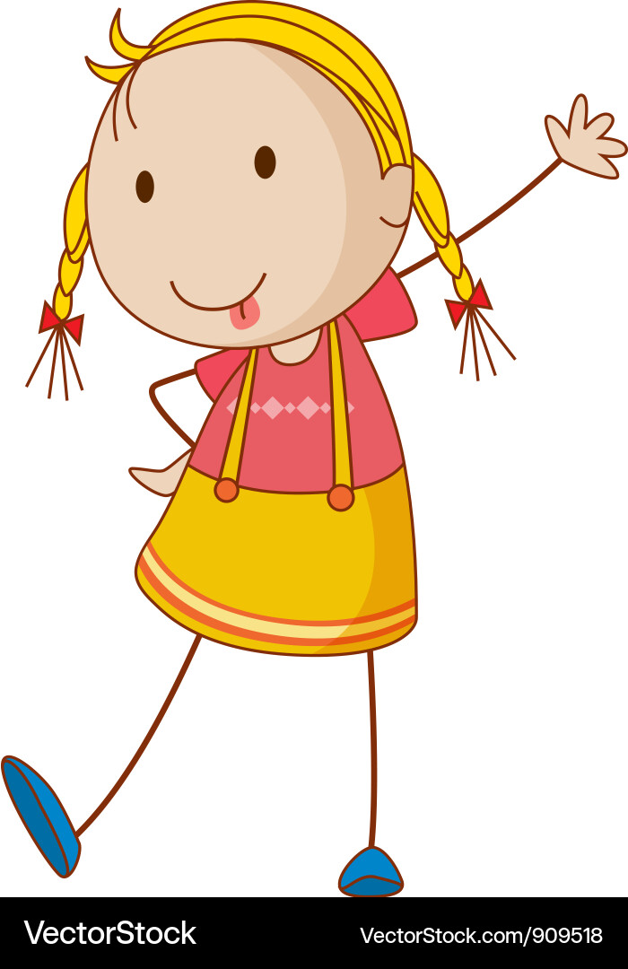 Cute girl Royalty Free Vector Image - VectorStock