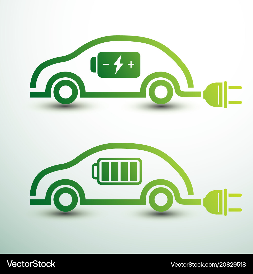 Electric car Royalty Free Vector Image - VectorStock