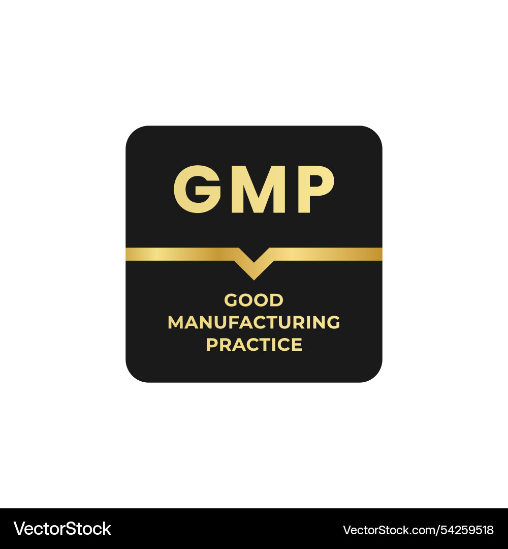 Gmp certified label or mark Royalty Free Vector Image