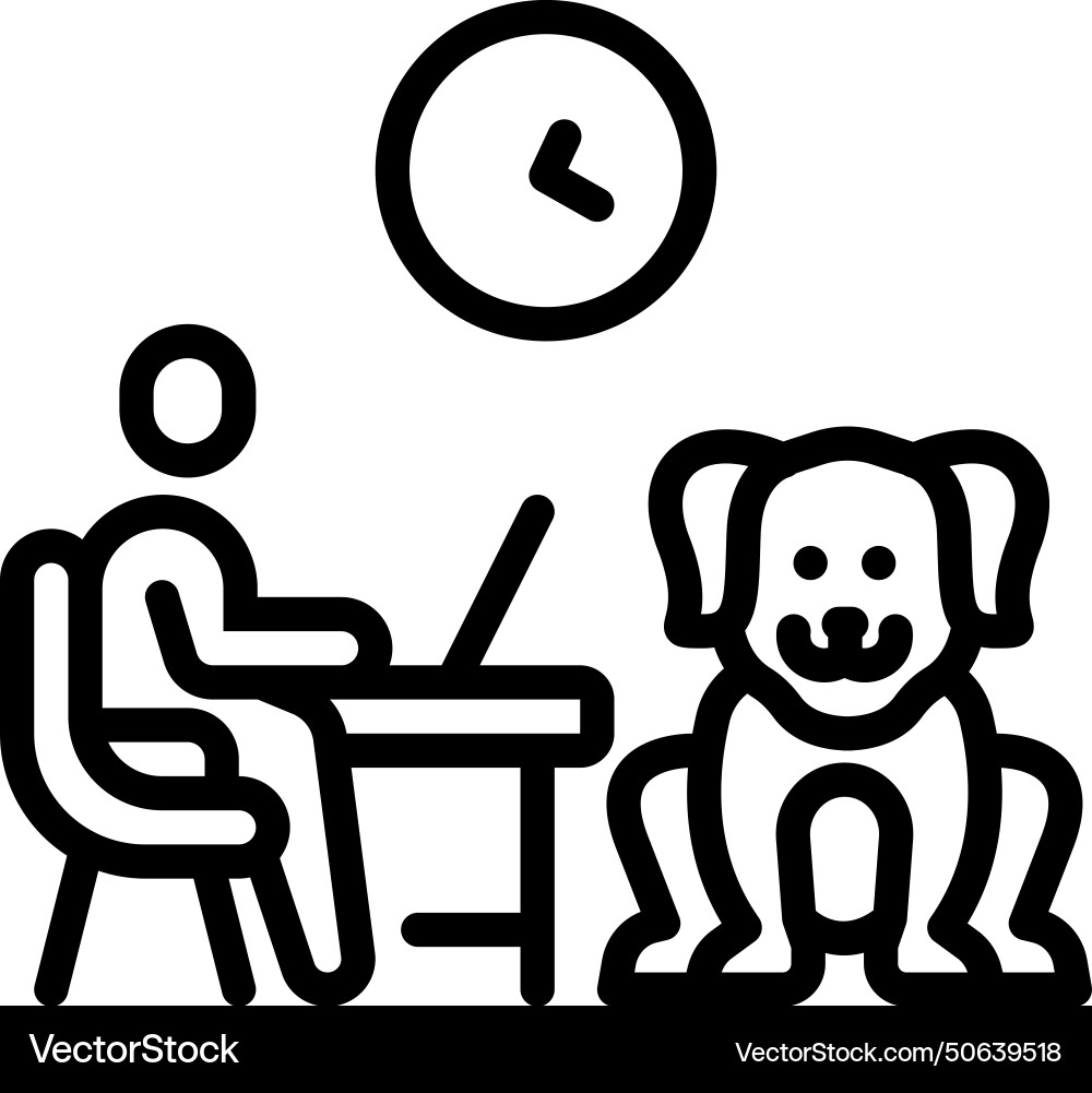 Pet friendly workplace Royalty Free Vector Image