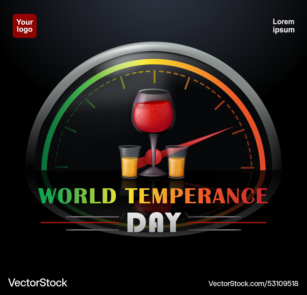 World temperance day a social movement against Vector Image