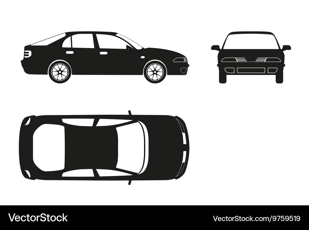 Car silhouette on a white background Royalty Free Vector