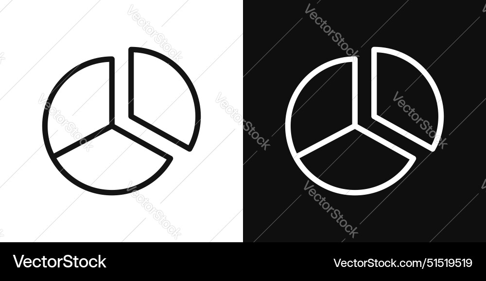 Chart pie icon Royalty Free Vector Image - VectorStock