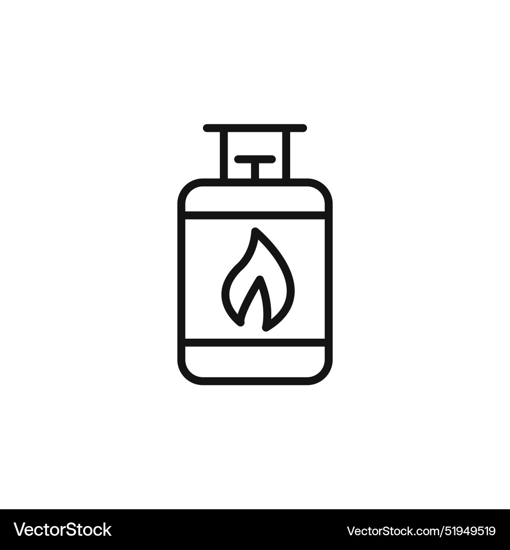 Gas cylinder logo sign outline Royalty Free Vector Image
