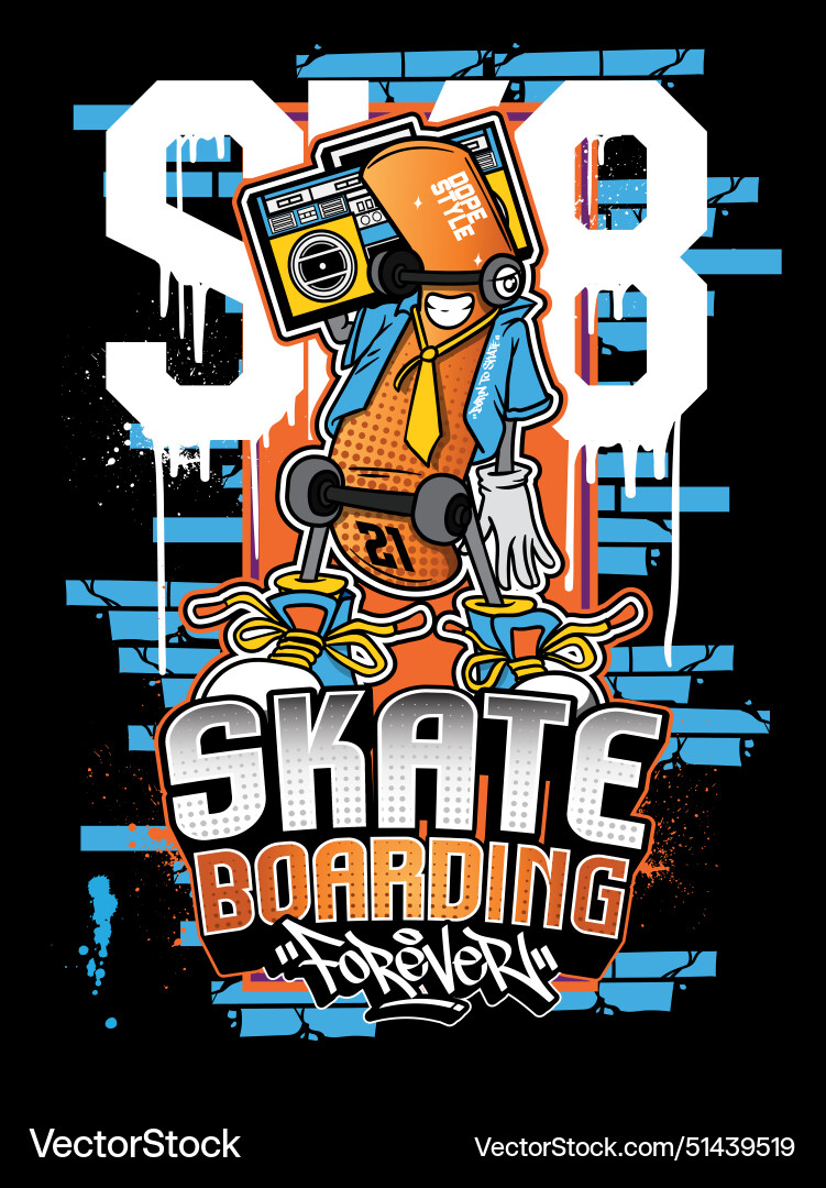 Graffiti character Royalty Free Vector Image - VectorStock