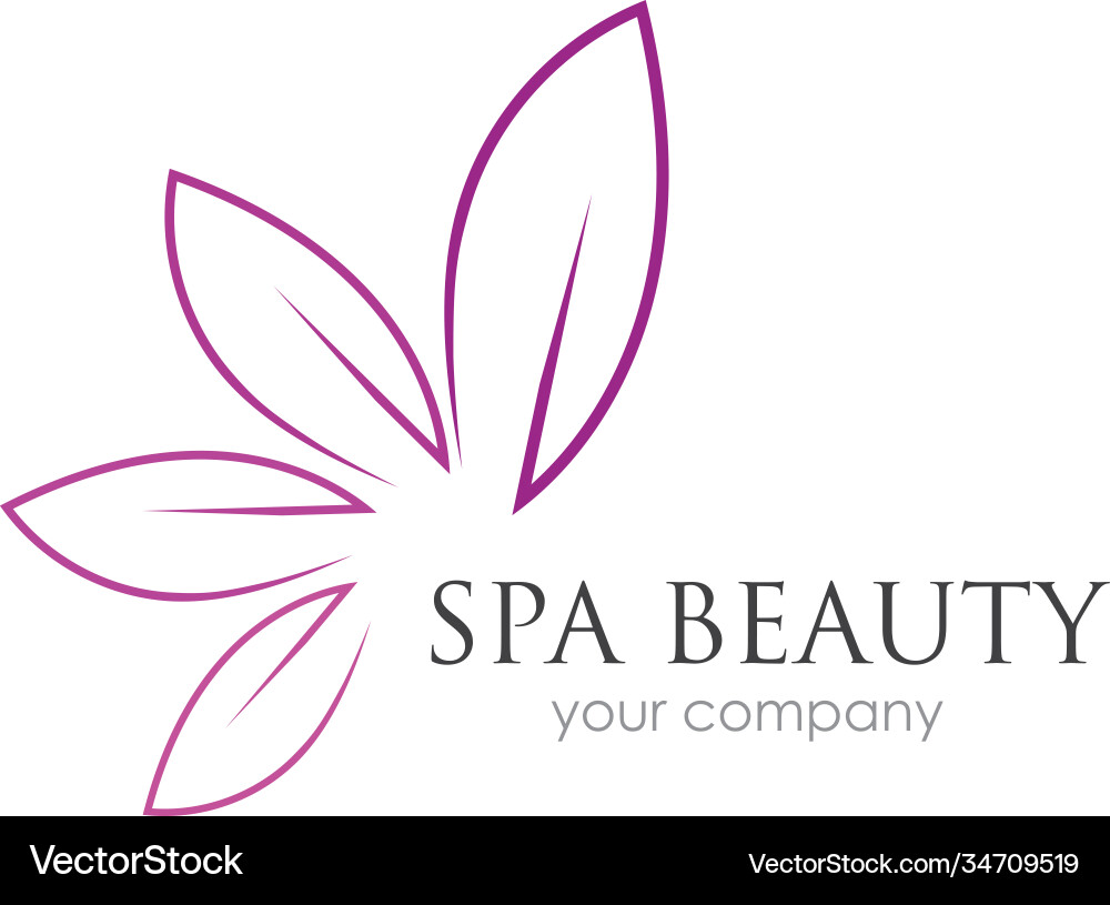 Spa logo design template Royalty Free Vector Image