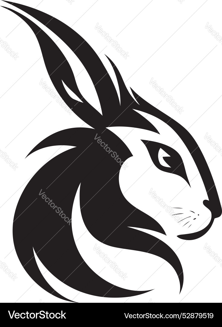 Stylish rabbit symbol modern hare symbolic Vector Image