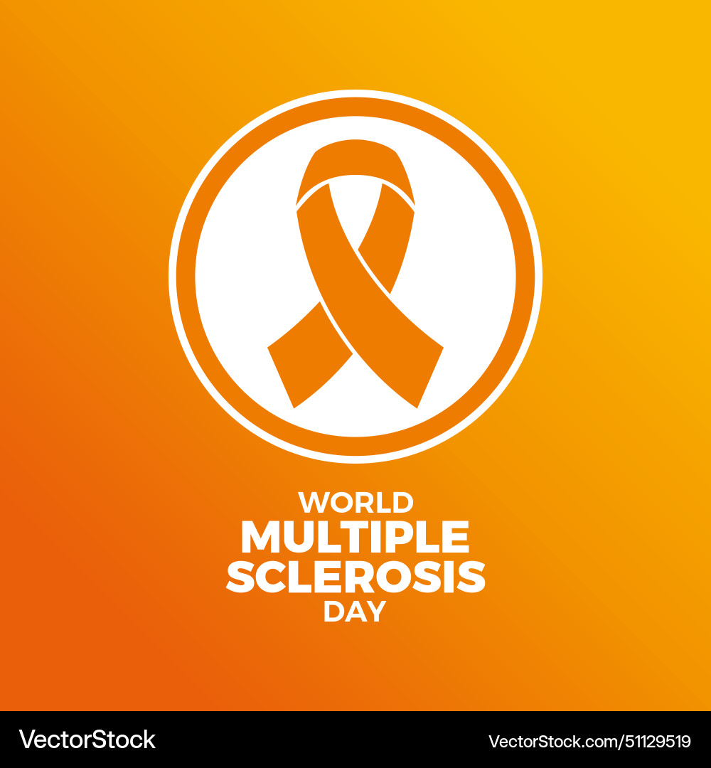 World multiple sclerosis day poster Royalty Free Vector