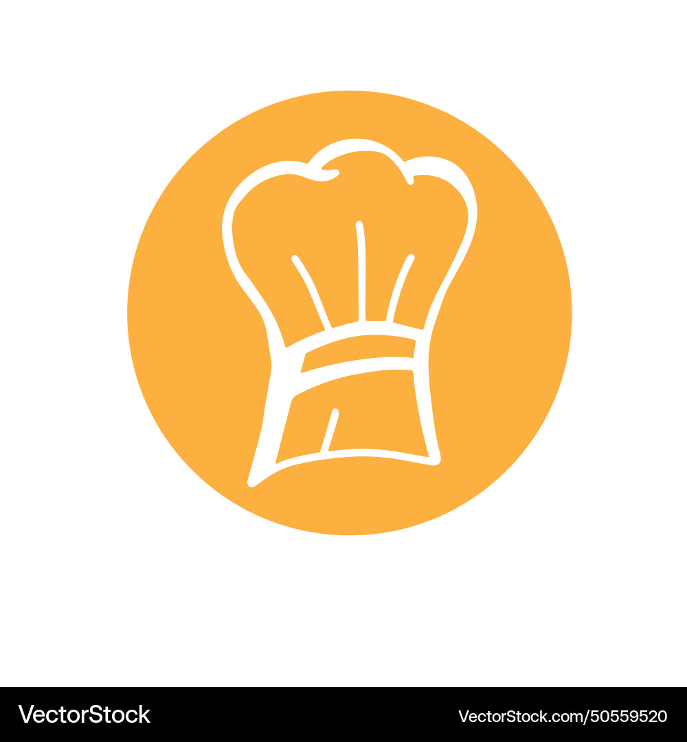 Chef hat logo design template Royalty Free Vector Image