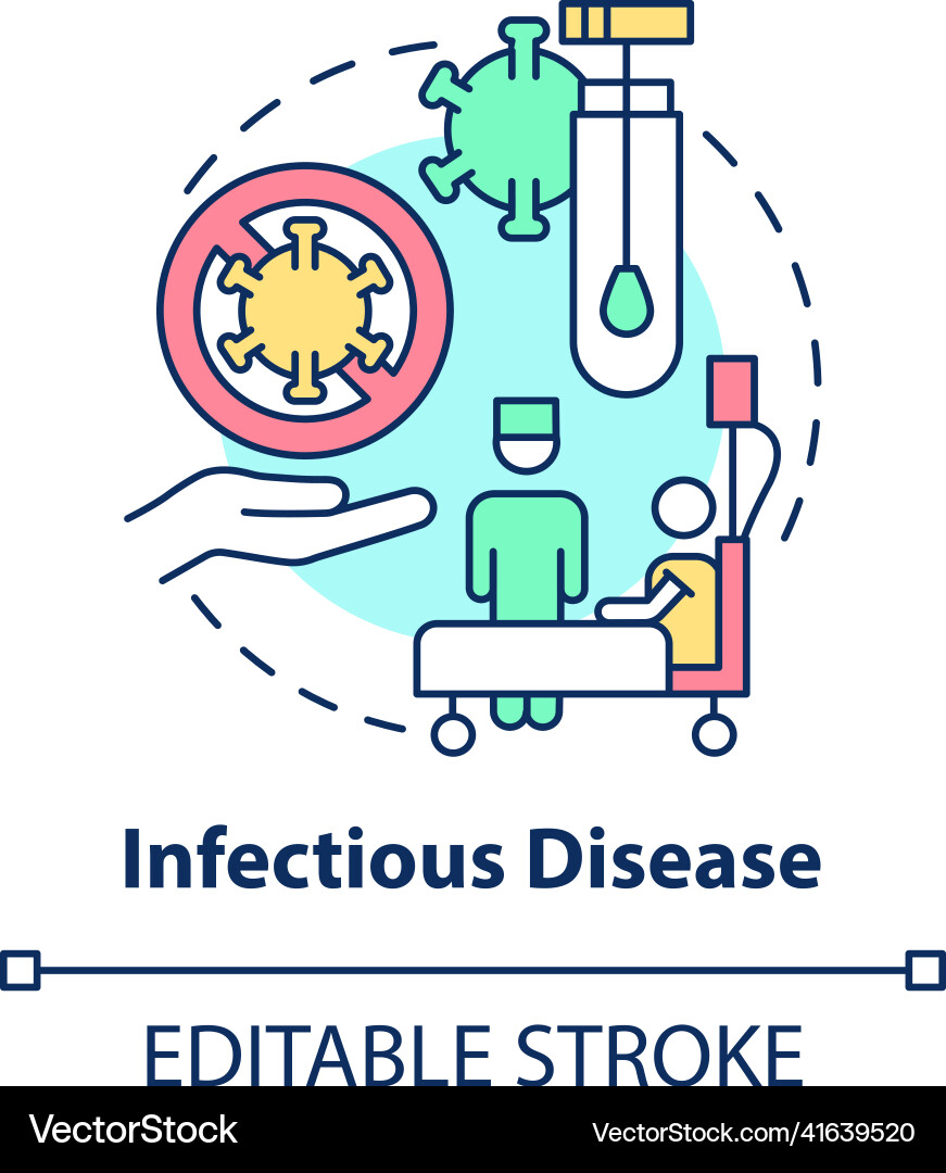 Infectious Disease Icon - Medical Concept Vector Image