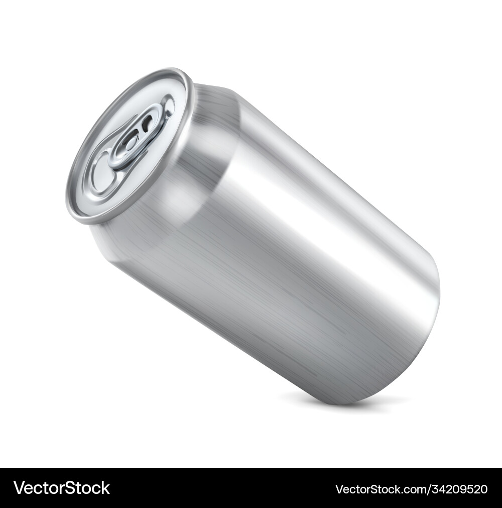 Metallic Drink Can Mockup Royalty Free Vector Image