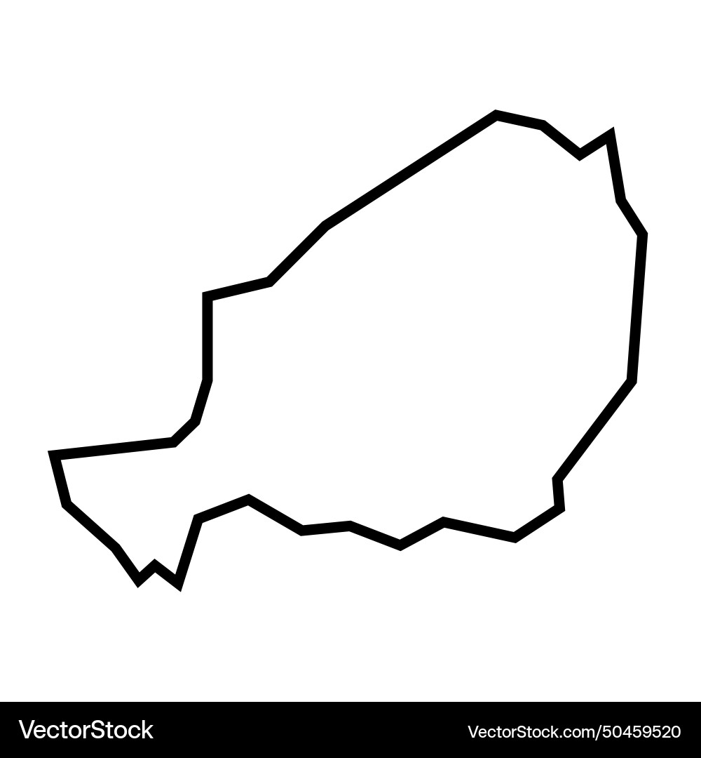 Niger country map thick outline icon Royalty Free Vector
