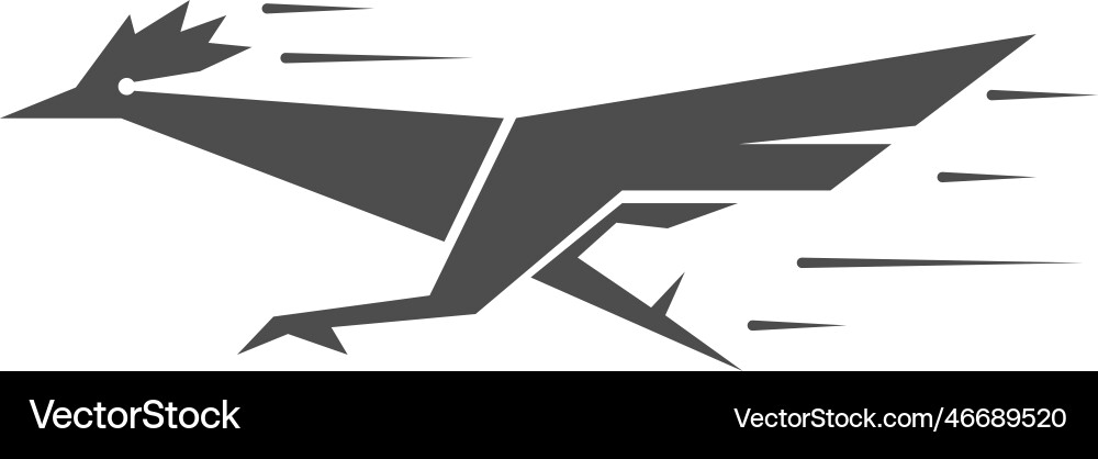 Roadrunner logo icon design Royalty Free Vector Image