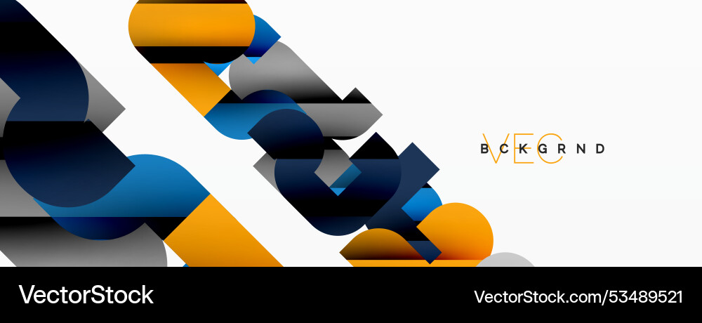 Abstract background colorful geometric curve Vector Image