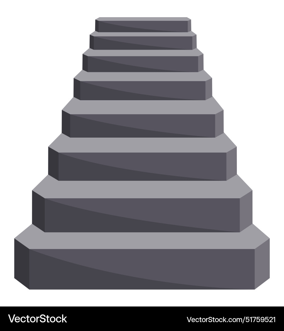 Game castle stairs in cartoon style medieval Vector Image