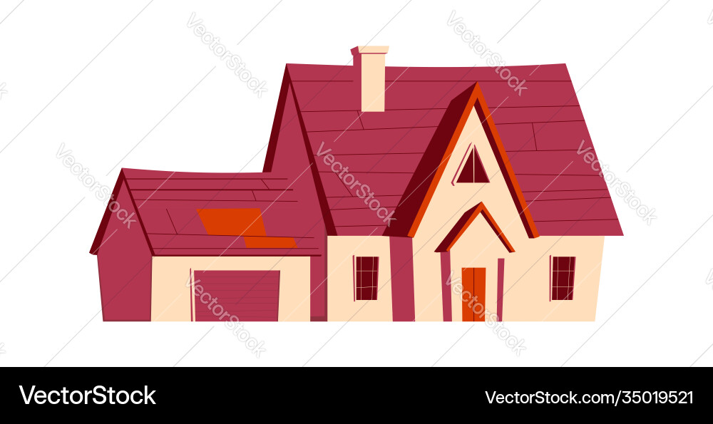 House building isolated Royalty Free Vector Image
