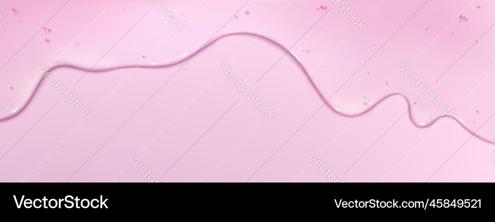 Pink background with cosmetic gel texture Vector Image